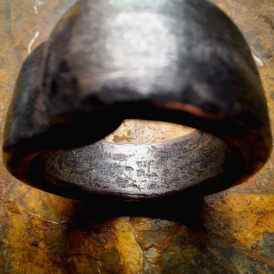 Hand Forged Iron Ring - Etsy
