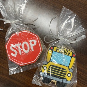 School Theme Birthday Cookies, School Bus Cookies, School Theme Party ...