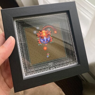 Nintendo Zelda A Link to the Past Shadow Box 3D Effect Wall Art Limited ...