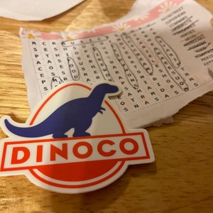 Dinoco Gas Company Sticker/ Carsland Radiator Springs Lightning Mcqueen ...