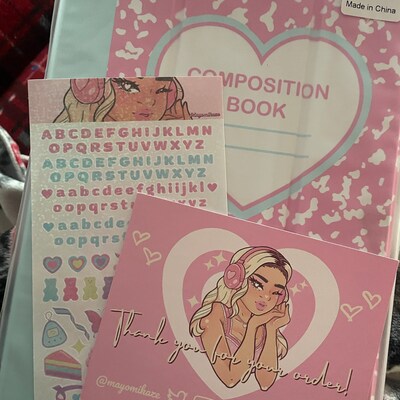 Composition Book Pastel Pink and Blue iPad Case Notebook Cute Kawaii ...