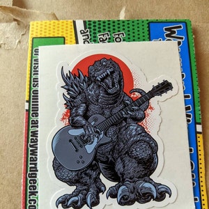 Godzilla Vinyl Sticker | Etsy