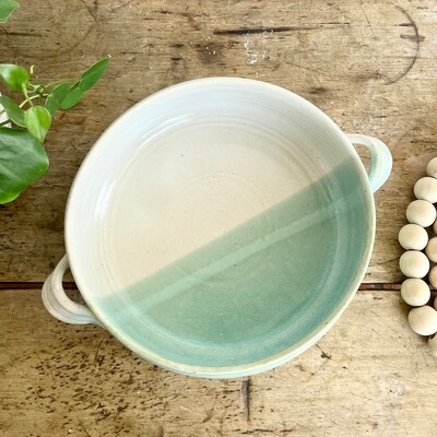 Pottery Casserole Dish Pottery Handmade Bakeware Teal Ceramic Bakeware ...