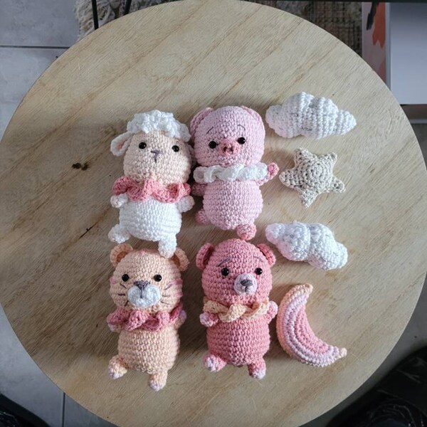 XVA Format Only 4 Ballet Dancer Crochet Pattern Little Sheep Bear Tiger ...