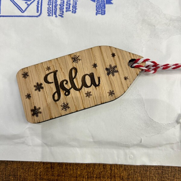 Christmas Personalised Gingerbread Gift Tag Names - Christmas Present ...