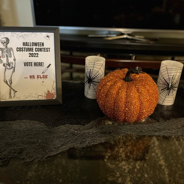 Halloween Costume Contest Voting Card, Printable Halloween Ballot Vote ...