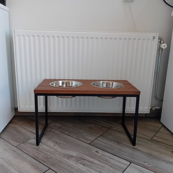 EXTRA LARGE Double Elevated Dog Food Stand 35cm Height BILAR Pet Feeder ...