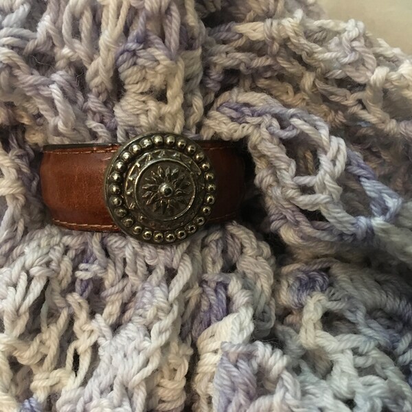 Leather Shawl Cuff, Repurposed, Scarf Cuff, Boho, Brown, Distressed - Etsy