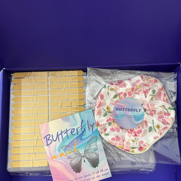 Blind Nail Box, Two/three Sets of Press-on Nails, Mystery Box, Gothic ...