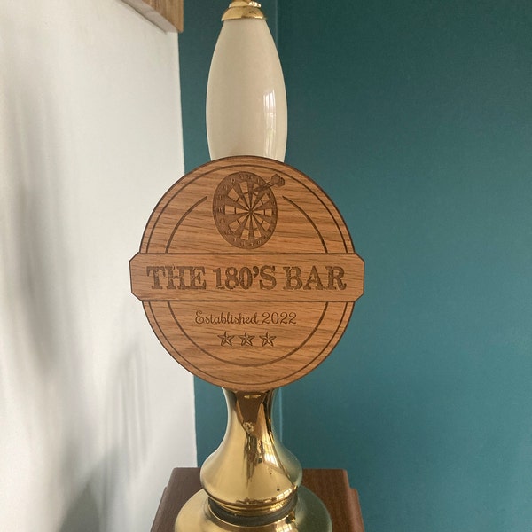 Wooden Bar Pump Clips Custom Personalised Wood Brewery Beer Ale Craft ...