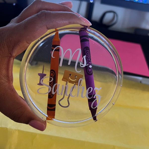 Personalized Teacher Appreciation Coaster, Gift for Teacher, Teacher ...