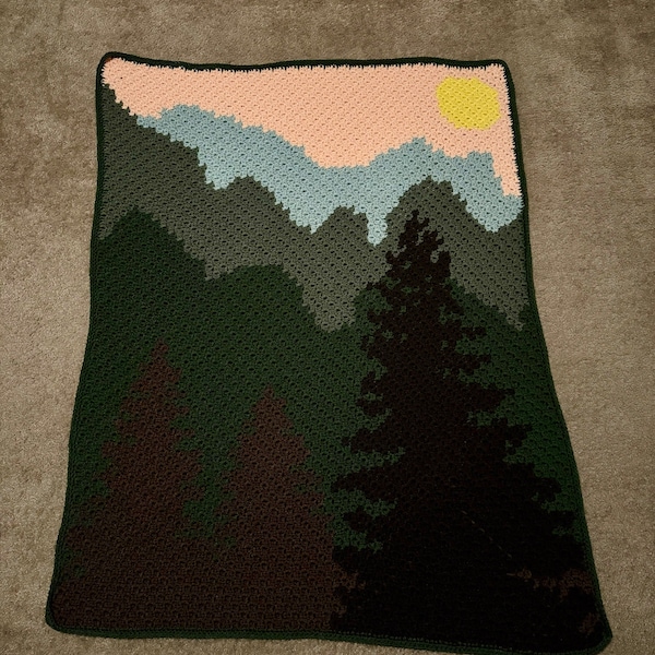 Wildflowers C2C Crochet or Cross Stitch Pattern, Boho C2C Crochet and ...