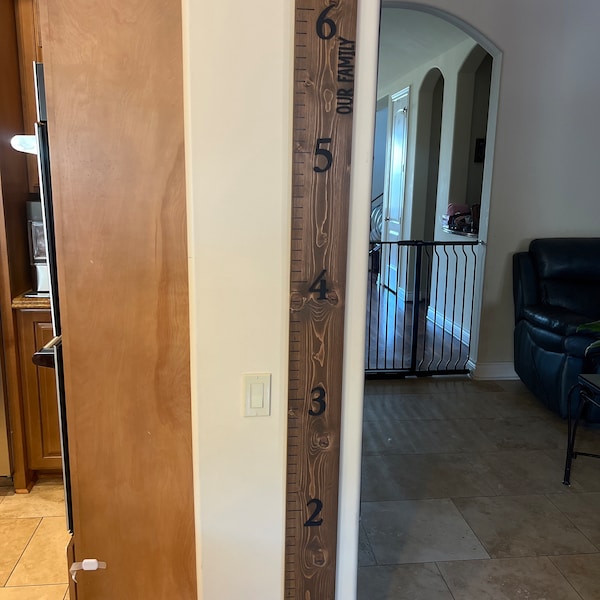 Growth Chart Ruler 3D | Playroom Decor | Wall Ruler | Personalized Wood ...