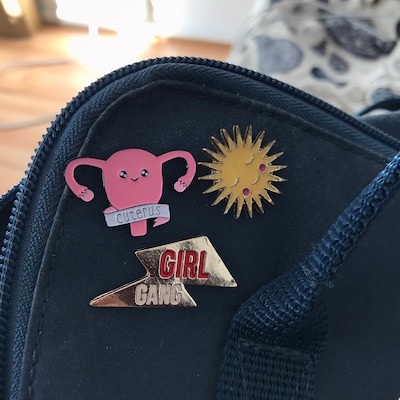 Cuterus Enamel Pin // Cuterus Pin, Lapel Pin, Uterus Feminist Badge - Etsy
