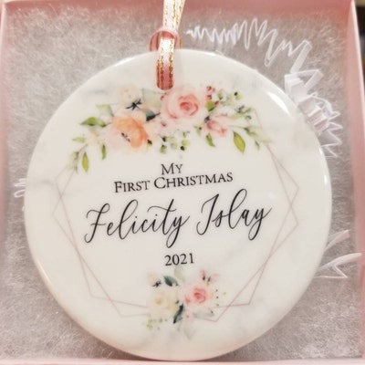 Baby's First Christmas Ornament My First Christmas New Baby Gift ...