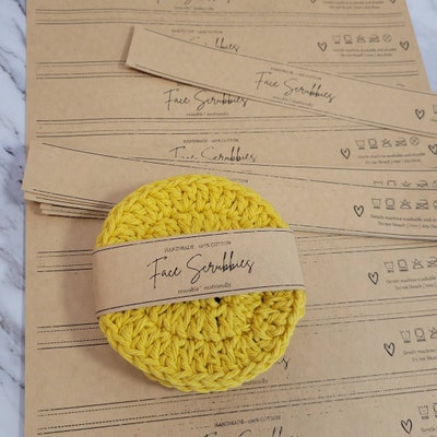 PRINTABLE Rectangle and Square Dish Scrubbies Wrap Labels - Etsy