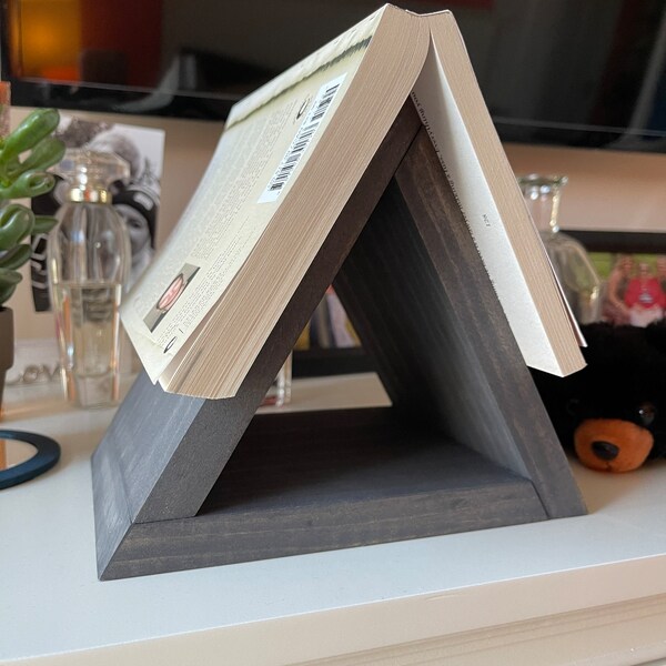 Nightstand Book Holder, Book Stand, Wood Bookmark, Wooden Bookmark ...