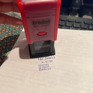 Personalized Teacher Checked by Stamp Teacher Stamp Date - Etsy