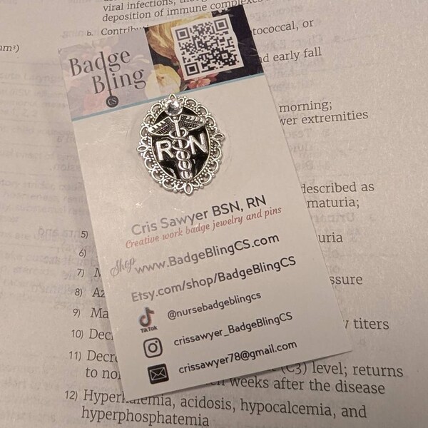 Silver Nursing Pin for the Pinning Ceremony Student Graduation Gifts ...