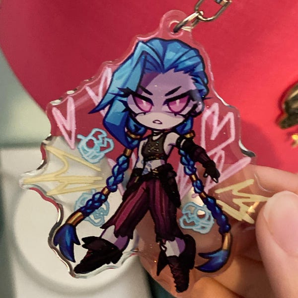 DOUBLE SIDED Chibi Star Guardian Xayah and Rakan Acrylic Keychains ...