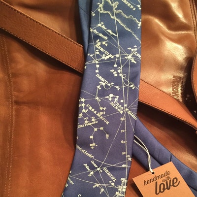 Galaxy Necktie. Night Sky Constellation Print Tie. Men's Celestial ...