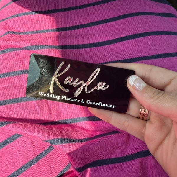 Custom Acrylic Name Badge Magnetic Name Badge Acrylic Name Plate ...