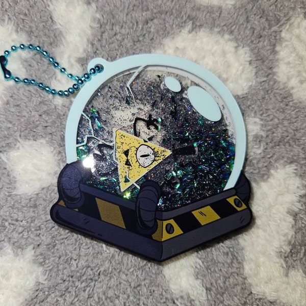 Bill Cipher Gravity Falls Liquid Shaker Charm - Acrylic ...