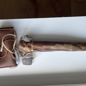 Stone Tomahawk Obisidan - Stone Hatchet - Primitive Tool - Hand Knapped ...