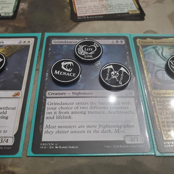 MTG Fan Made Commander Ability Counters Black Acrylic - Single Sided - Etsy