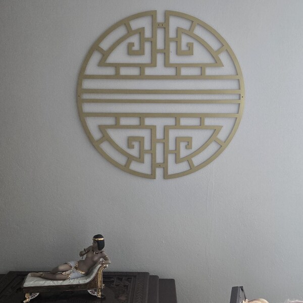 Unalome Spiritual Wall Art, Hindu Symbol Unalome, Gold Metal Wall Art ...
