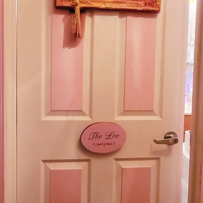 The Loo Plaque, Home Office Decor Wood Sign, French Country Washroom ...