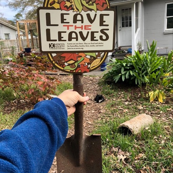 Leave the Leaves - Yard and Garden Sign for Xerces Society - Etsy