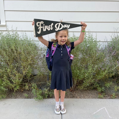 Large Single Word Custom Suede and Leather Pennant Flag Banner ...