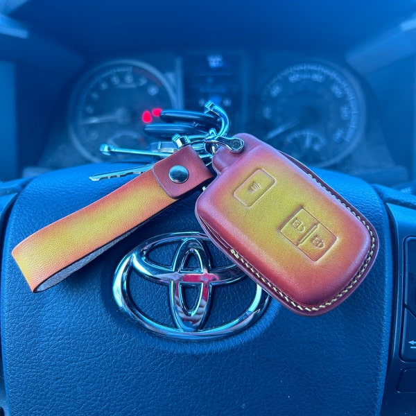 Personalized Toyota Tacoma 2021 - 2024 Leather Key Fob Cover TRD Pro ...