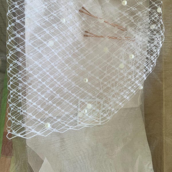 Netting Veil Bridal Birdcage Veil Bandeau Wedding Veil Face Short Veil ...
