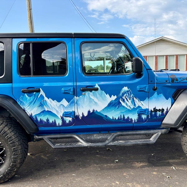 Racing Flag Car Side Graphics, Ripped Metal Checkered Flag Car Graphic ...