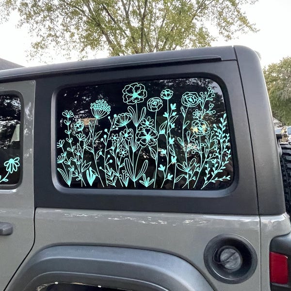 Custom Sunflower JL Vent Set of 2 vinyl Decal Sticker fits Jeep ...