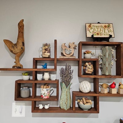 Solid Wood Display Shelf 24.5x 14. Rectangular - Etsy