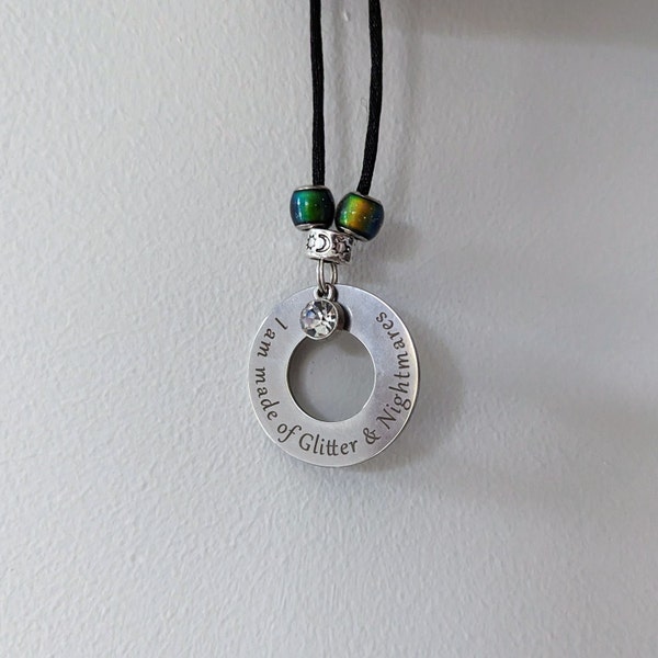 Your Name Custom Laser Engraved Stainless Steel Washer 30mm Charm EB28E ...