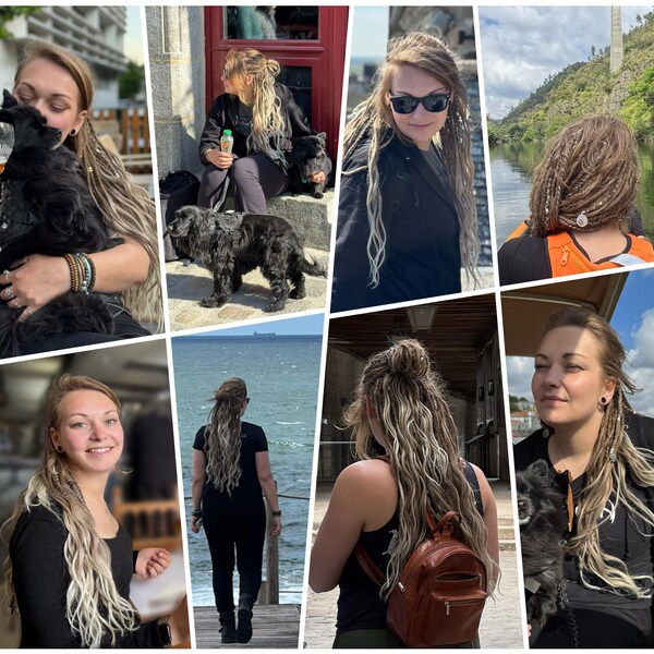 Boho Dreadlocks| Mix of Double Ended Dreadlocks| Full Set| Light Brown ...