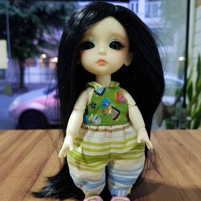 Fatiao BJD Dollfie Lati Yellow Pukifee 5-6 Doll Wig Black - Etsy