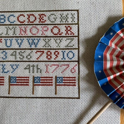 One Nation Evermore Primitive PDF Cross Stitch Pattern by the - Etsy