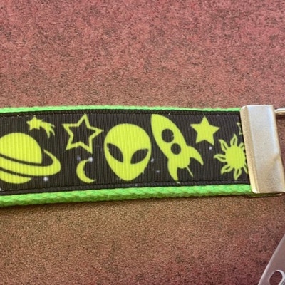 Area 51 Raid Key Fob Wristlet Alien Ribbon Key Chain. Outer Space ...