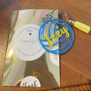 Personalised Netball Keyring / Personalised Netball Keychain / Sports ...