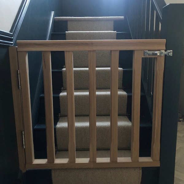 Solid Oak Stair Gate - Etsy