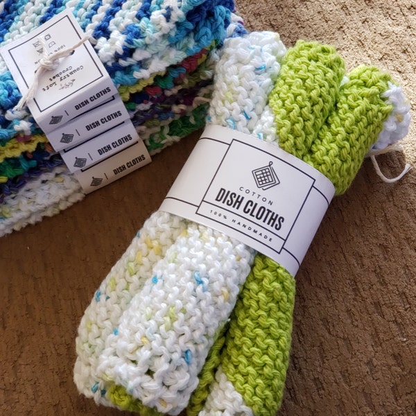 PRINTABLE Dish Cloth Tags + Wrap Labels - Downloadable PDF. Tags for ...