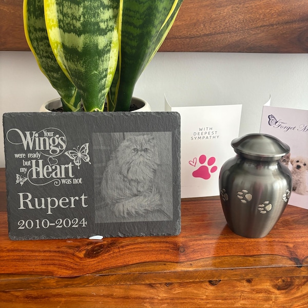 Personalized Slate Custom Memorial Photo Keepsake Engraved Tribute ...