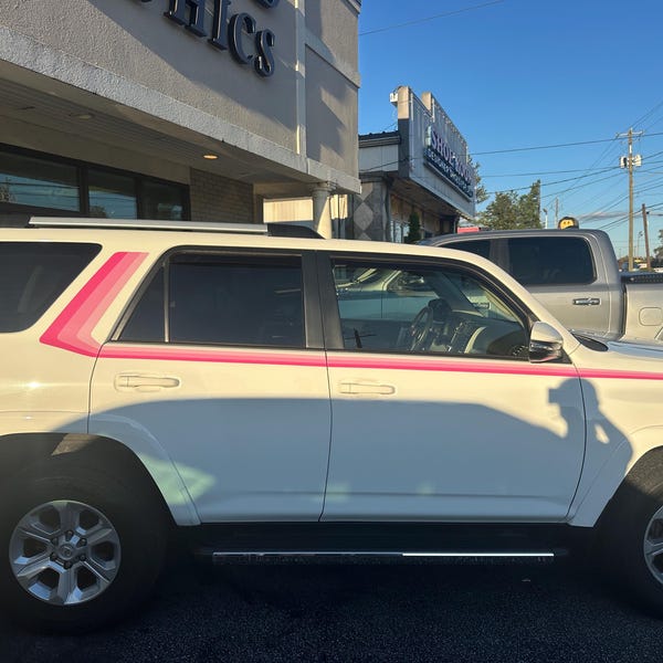 FJ Cruiser Decal, Mountain Silhouette With Retro Stripes, Ivan Stewart ...