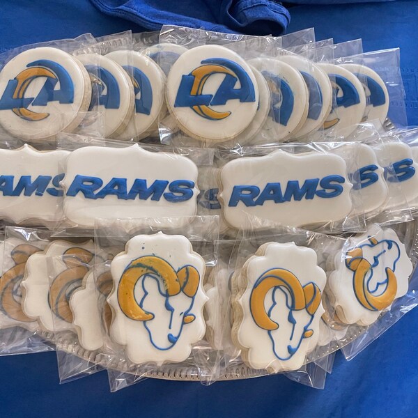 Los Angeles Rams Cookies, Superbowl Cookies - Etsy