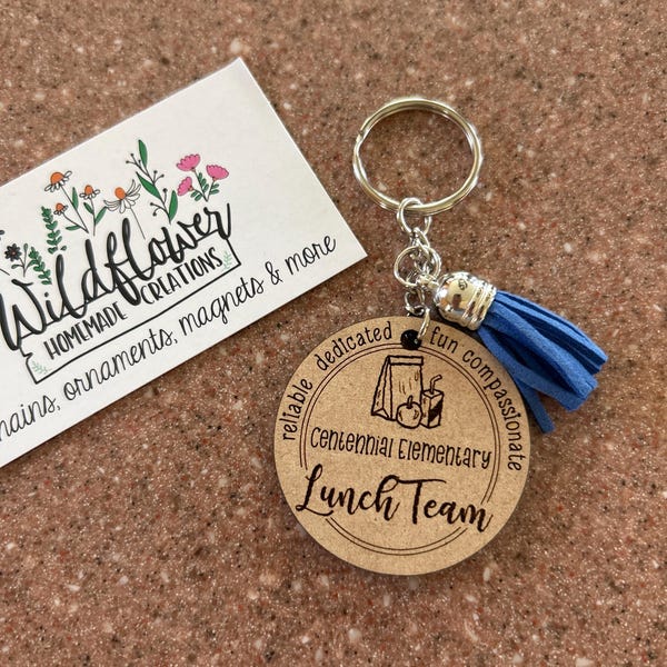 School Position Keychains, Lunch Lady, Principal, Teacher, Assistant ...